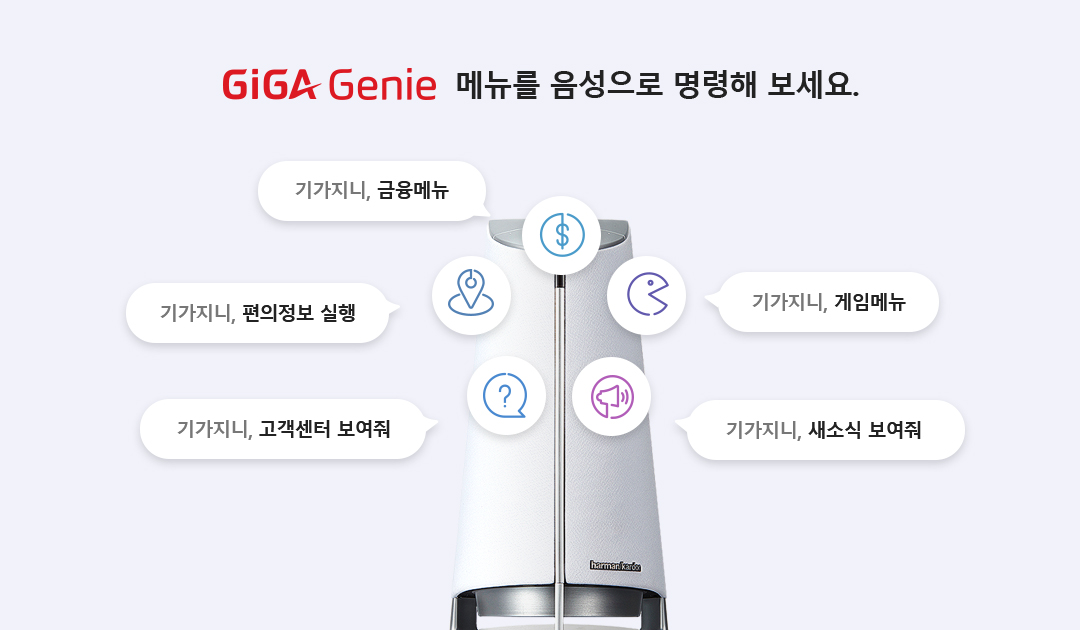 GiGA Genie 메뉴를 음성으로 명령해 보세요.